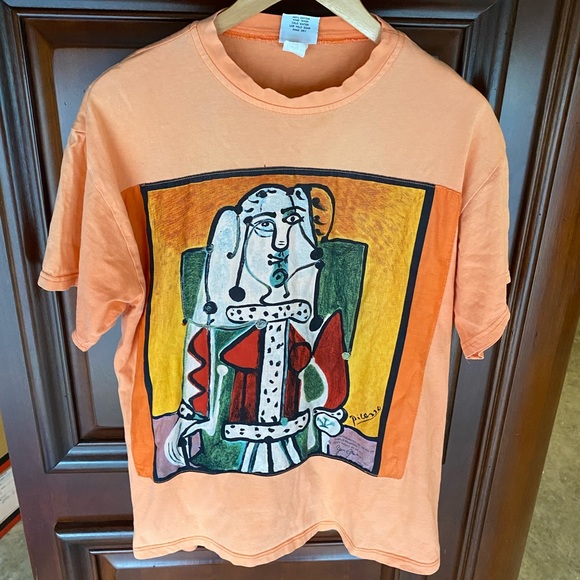 Fast | Shirts | Vintage 9s Pablo Picasso Art Graphic Tee Shirt Made In ...